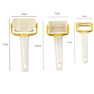 3Pcs Rolling Cookie Cutters Foundant Cutters Biscuit Rolling Cutters