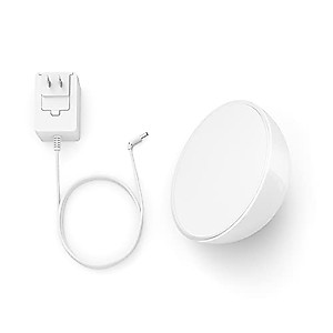 Philips Hue Go White and Color Portable Dimmable LED (Bluetooth & Zigbee) Smart Light Table Lamp, White