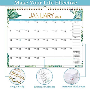 Wall Calendar 2023 - 12 Monthly Calendar 2023, Jan. 2023 - Dec. 2023, 2023 Calendar with Julian Date, 14.6" x 11.5",Twin-Wire Binding, Blank Block with Julian Dates, Perfect 2023 Wall Calendar for Organizing