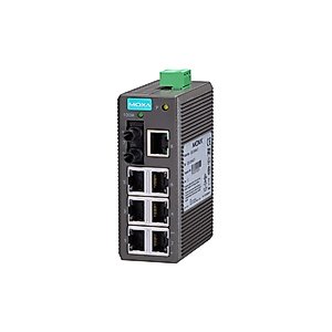 MOXA EDS-208-M-ST Entry Level Industrial Ethernet Switch with 7 10/100BaseT(X) Ports,1 100BaseFX Port, Multi Mode ST with -10 Degree to 60 Degree of Operating Temp.