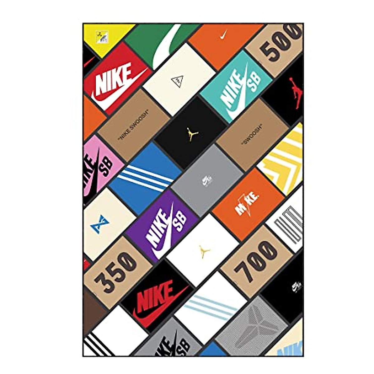Sneakers, Sneakers Doormat, Sneakers Rug, Shoes Box Rug, Street Fashion, Flying Mat, Sneaker Room Decor, Living Room Rug, Popular Rug pe343 (2.6x3.9 feet - 80x120 cm)