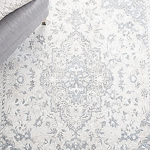 Safavieh Restoration Vintage Collection 8' x 10' Grey/Ivory RVT707F Handmade Distressed Wool & Viscose Area Rug