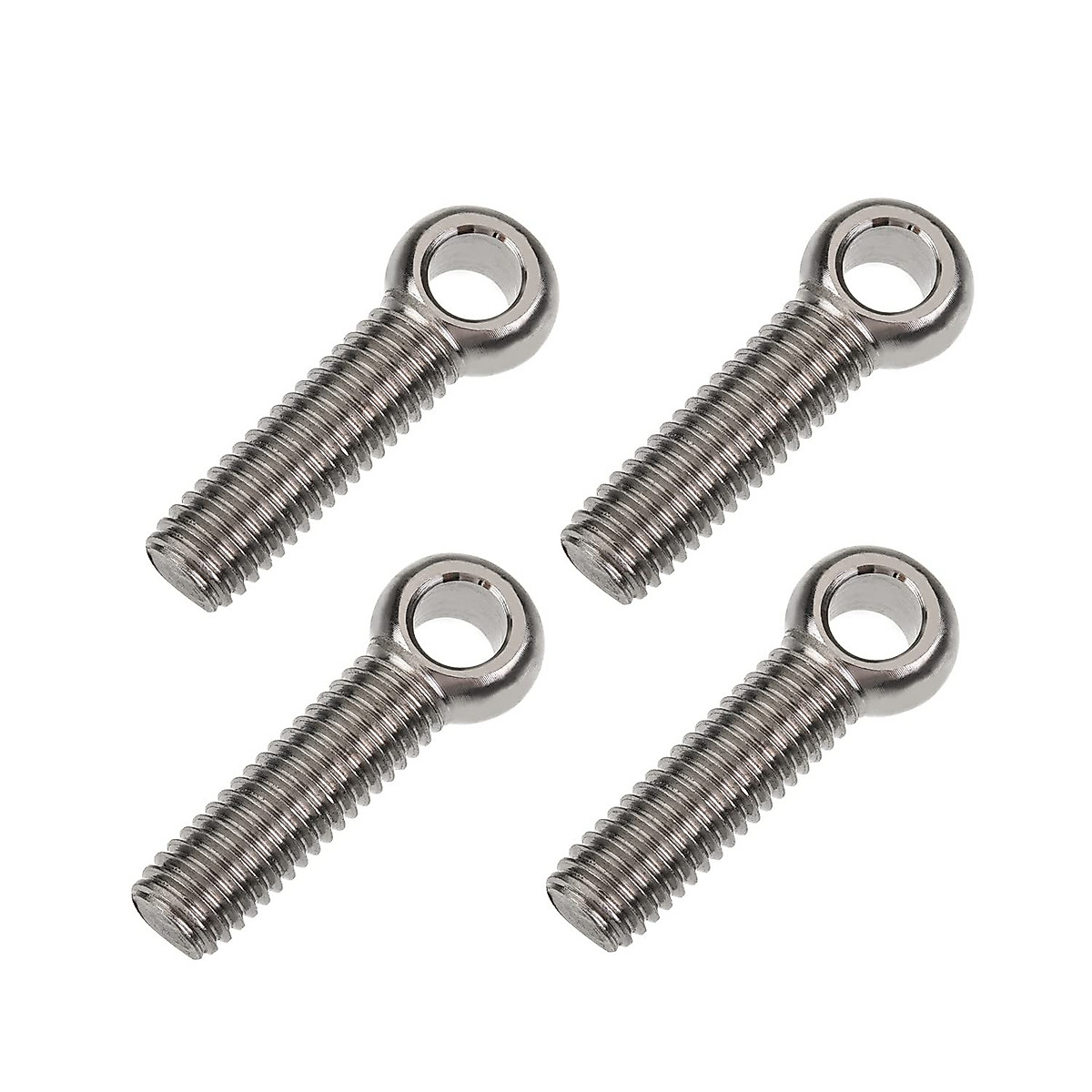 MroMax M8 x 30mm 304 Stainless Steel Machinery Shoulder Lifting Eye Bolt Metric Thread 4pcs