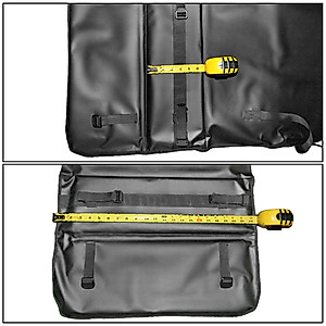 IKON MOTORSPORTS, 22" Pickup Tailgate Pad Compatible With Most Trucks, Black PVC Truck Tailgate Protector Cover Mat w/ 2 Bike Racks