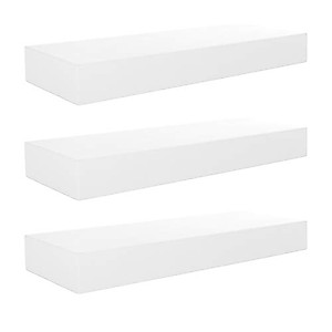 kieragrace - FN00292-1MC Modern Floating-Shelves, Pack of 3, White, 3 Count
