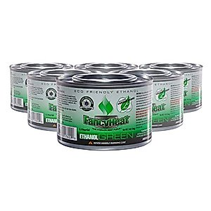 Fancy Heat Eco-Friendly Green Ethanol Chafing Dish Fuel Burns Very Hot for 2.5 Hours - 6 Pack