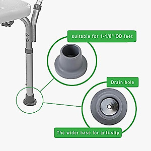 Shower Chair Replacement Parts for Non Slip Shower Bench, Fits 1-1/8" Tubing,Pack of 4