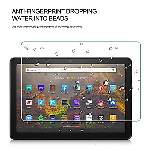 [2-Pack] All-new Fire HD 10 2021/Fire HD 10 Kids/Fire HD 10 Kids Pro/Fire HD 10 Plus Screen Protector,HD Anti-Scratch Anti-Fingerprint 9H Hardness Tempered Glass