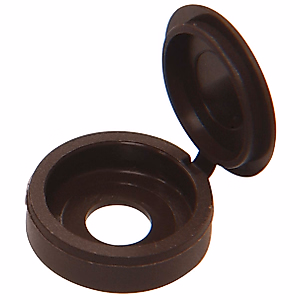 Hillman 59043 Hinge Screw Cover Number 4/Number 6, Brown , 25-Pack