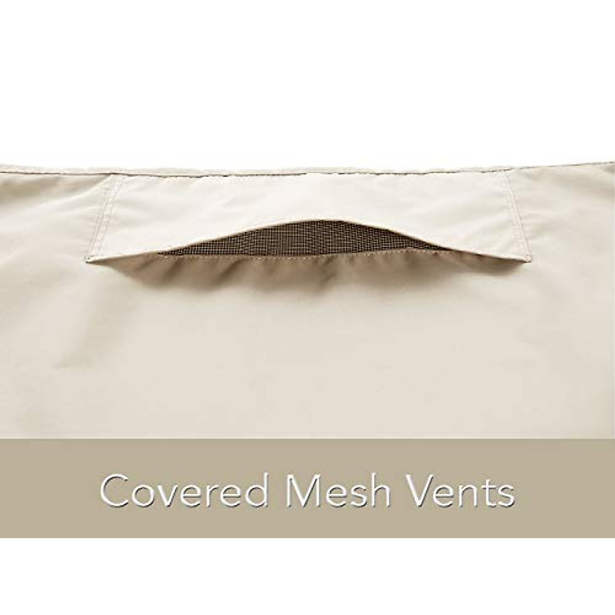 Covermates Air Conditioner Cover - Light Weight Material, Weather Resistant, Elastic Hem, AC & Equipment-Khaki