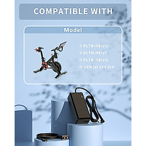 VHBW Compatible with Peloton Power Cord Replacement for Peloton Bike Power Cord Replacement Charger Cord 12V 4.17A Exercise Bike Model: PLTN-RB1VO PLTN-RB1V1 PLTN-RB1VQ (NOT for Bike Plus)