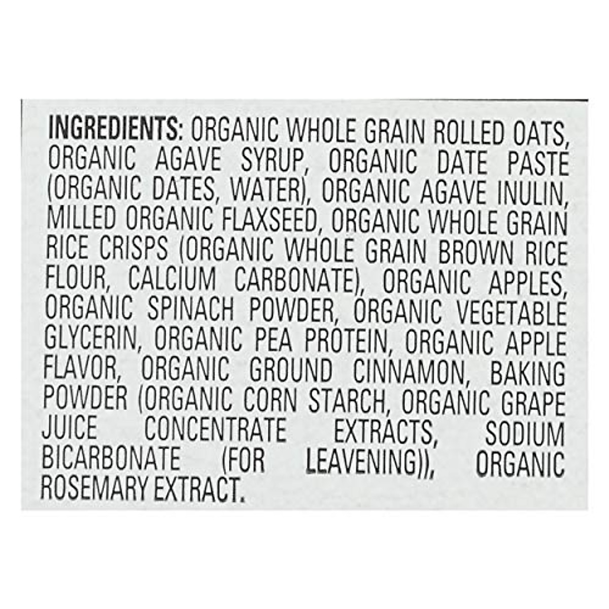 Happy Tot Organics Fiber & Protein Soft-Baked Oat Organic Toddler Snack Apple & Spinach, Organic Gluten Free Kosher Non-GMO, 4.4 Ounce Bars (pack of 5)