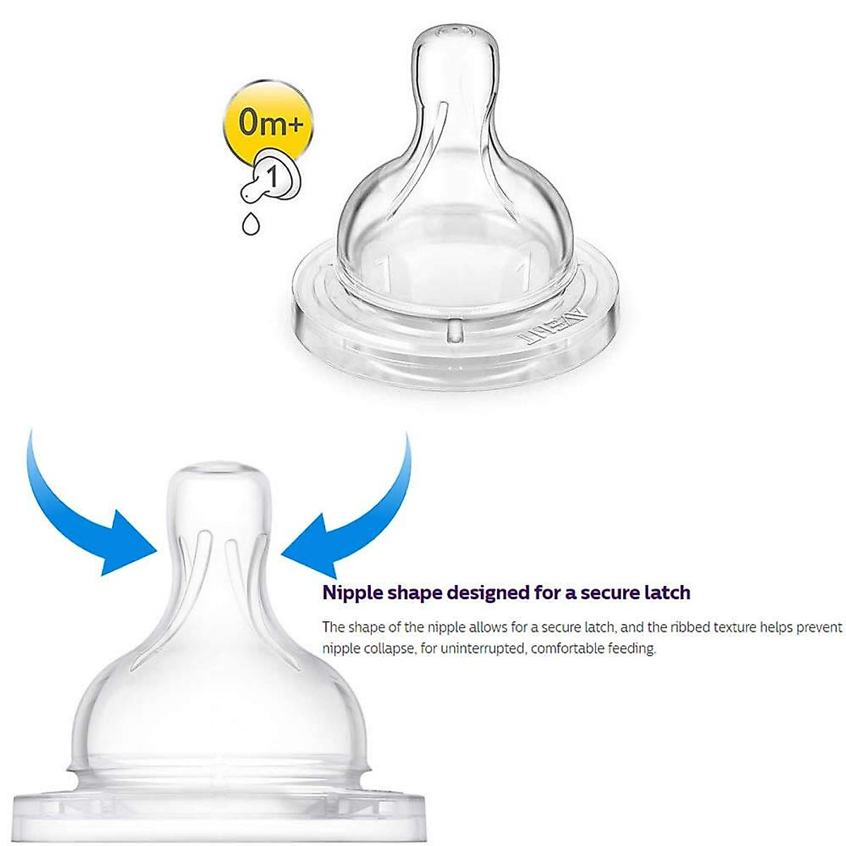 Philips AVENT SCF400/34 Anti-Colic Bottle with Insert 4oz 3pk, Clear