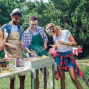 AISITIN 5 PCS Grill Accessories BBQ Set, Stainless Steel BBQ Grill Tools with Sturdy Spatula, Grilling Tongs, Fork and Brush, Ideal Grill Set for Outdoor Indoor Grill