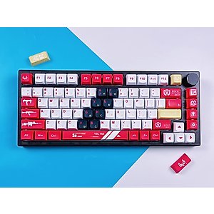 BTNCL CSGO Keycaps Set, PrintStream Bloodsport Dye-Sub XDA Profile PBT Keycap for Gaming Mechanical Keyboard (Color : Bloodsport)