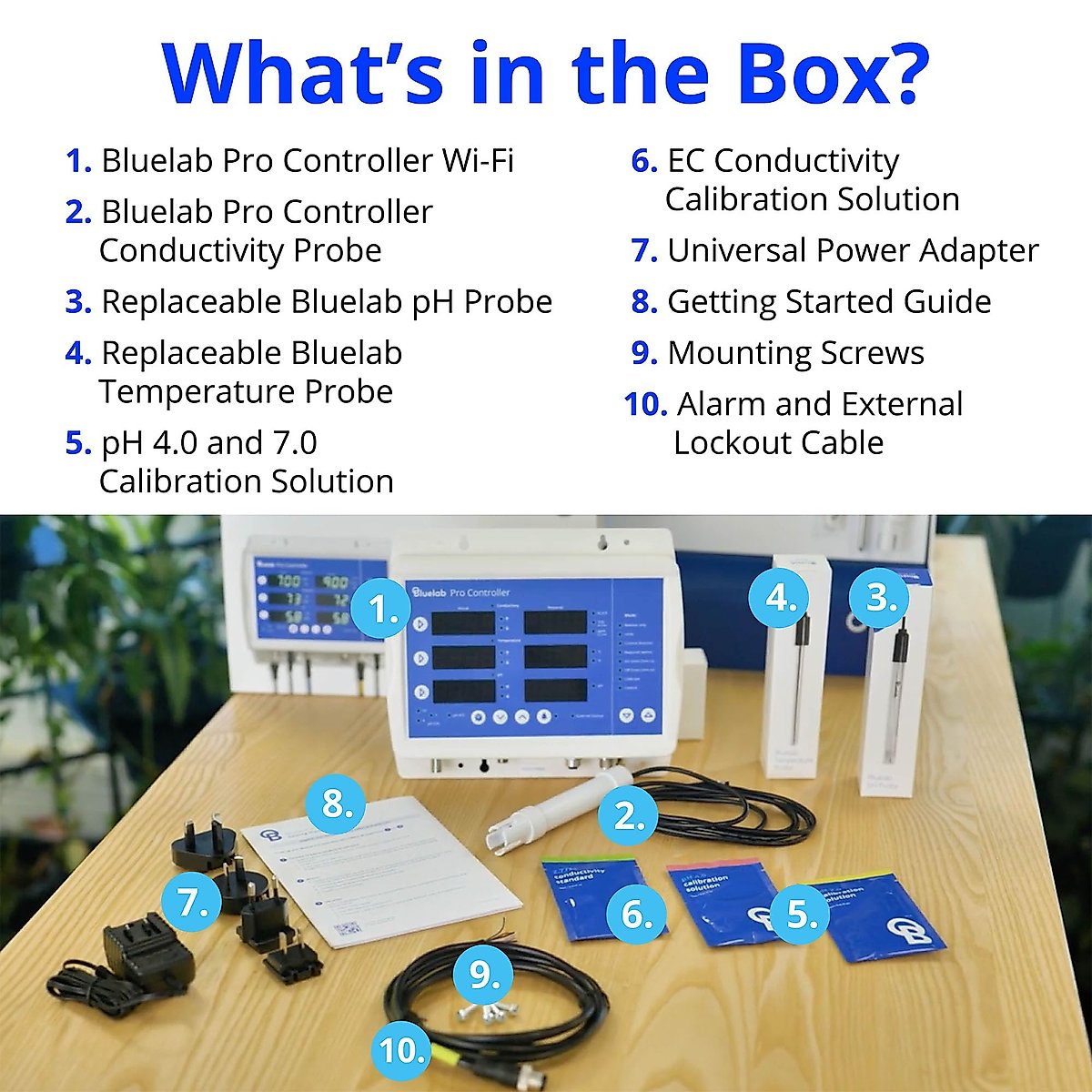 Bluelab Pro Controller Wi-Fi Fully Automated 24/7 Digital Monitor for Hydroponics Multi-Nutrient & pH Dosing with EC Temperature Probe and Edenic Remote Monitoring Essential for Agriculture