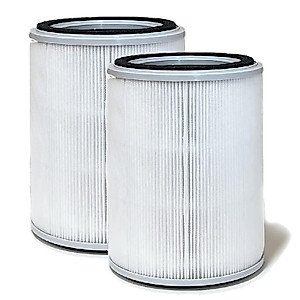 Nispira 3-in-1 True HEPA with Activated Charcoal Replacement Filters, Compatible with TOPPIN TPAP001 Air Purifier Comfy Air C2, 2-Packs