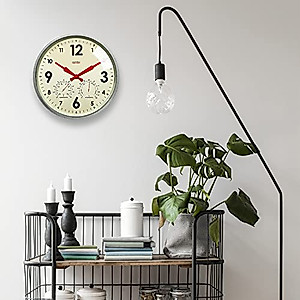 Cloudnola Indoor Outdoor Waterproof Metal Wall Clock with Thermometer and Hygrometer, Zinc Gray, 12 inch Silent Non-Ticking Battery Operated Quality Quartz Round Clock for Patio and Home Decor