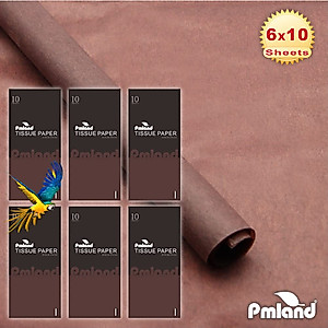 PMLAND Gift Wrapping Tissue Paper - Brown Color - 20 Inches x 26 Inches 60 Sheets