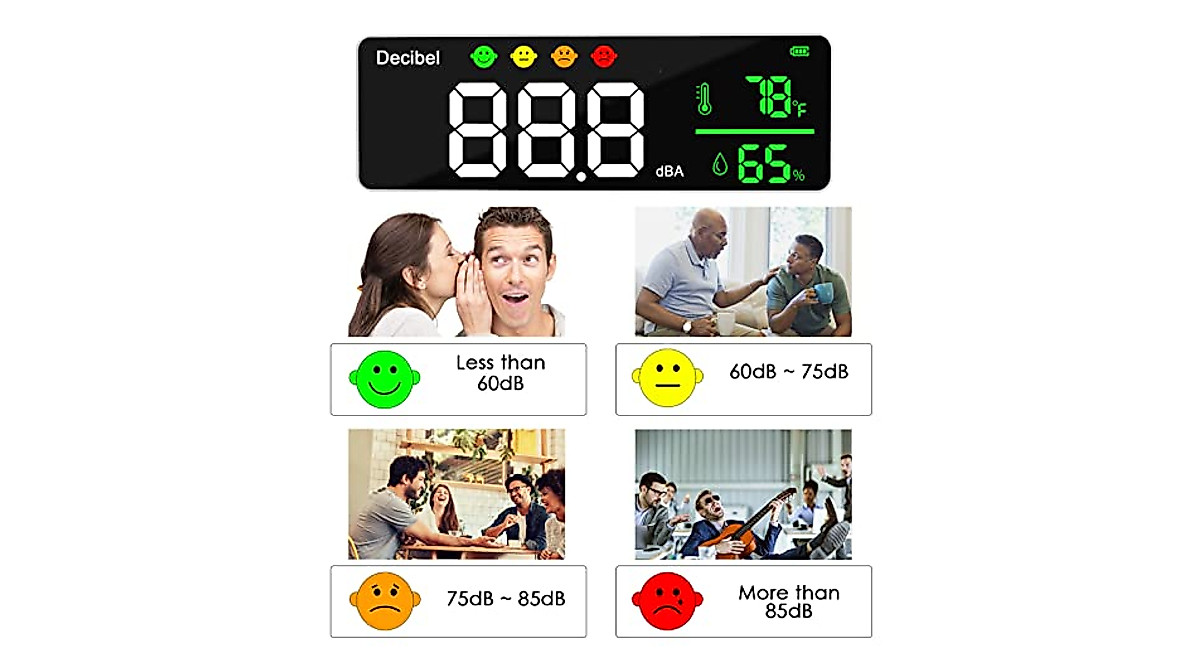 Decibel Meter with Large LED Display for Accurate Noise Levels
