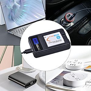 PowerTrust 2-Pack 3.7v NP-BN1 Replacement Battery and LCD USB Charger for Sony NP-BN1 Cyber-shot DSC-QX10 QX100 T99 T110 TF1 TX5 TX7 TX9 TX10 TX20 TX30 TX55 TX66 TX100V TX200V W310 W320 W330 W350 W360