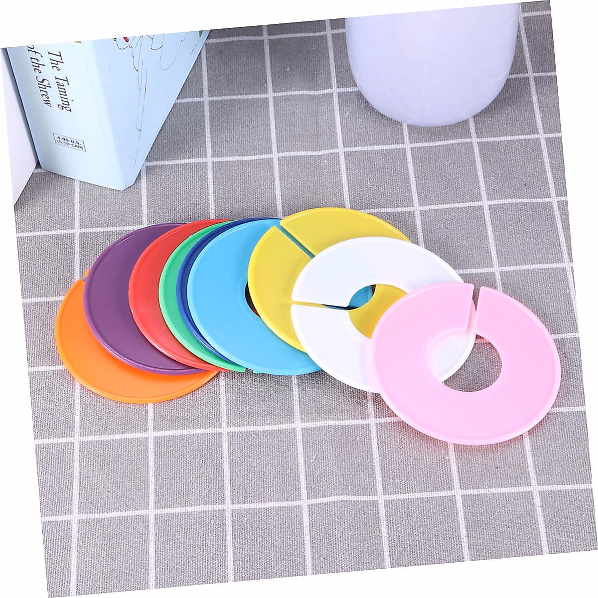 STOBAZA Size Rings for Clothing Racks 30 Pcs Market Size Store Clothing Size Circle Clothes Size Dividers Clothing Size