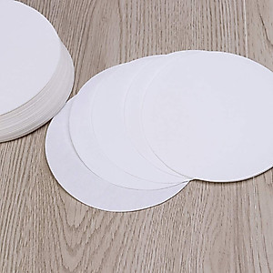 Hemobllo Filter Paper 100 Pcs Filters Cooking Strainer for Medium Rate Qualitative Grade Lab Paper Funnel Disc Equipment Glass White Paper Funnel P5 Qualitative Qualitative