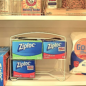 SimpleHouseware Kitchen Wrap Organizer Rack, White