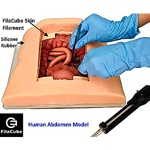 Skin/Flesh PLA 3D Printer 1.75mm Filament 1kg - FilaCube PLA 2 Light Skin Color Tone 1.75 mm 1 kg 3D Printing Plastic Filament Supply for Human Organ Model Body Girl Toy epidermis [Made in USA]