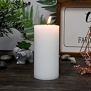Zest Candle Pillar Candles, 3 by 6-Inch, White Citronella