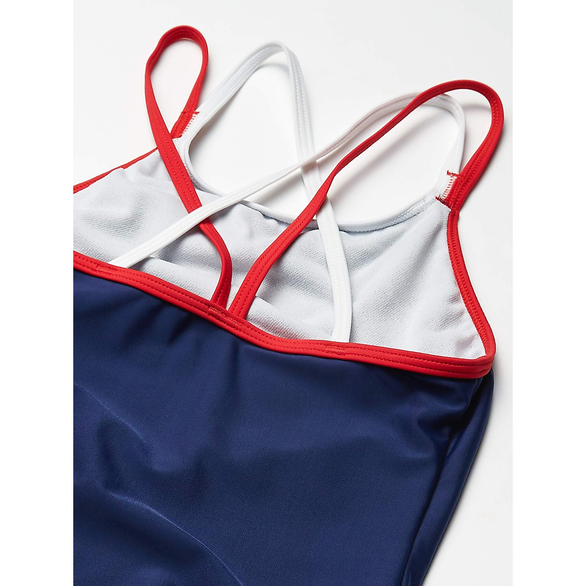 Speedo Girl's Swimsuit One Piece Solid Cross Back Multi Straps