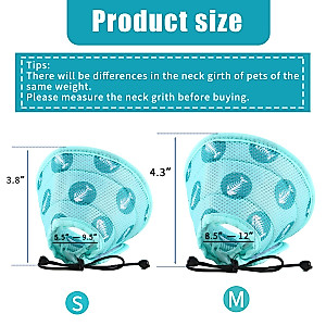 Fluffyland Cat Cone Collar Soft to Stop Licking and Scratching Adjustable Kitten Cone with Cat Toy Balls - Cat Recovery Collar for Small Large Cats After Surgery and Daily Wear (Green，S)