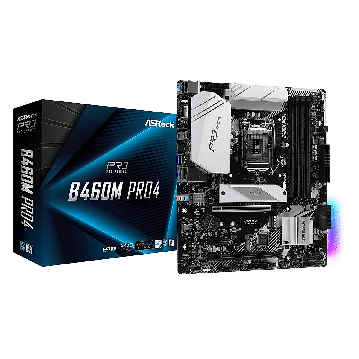 ASROCK B460M PRO4 Supports 10th Gen Intel® Core™ Processors (Socket 1200) Motherboard