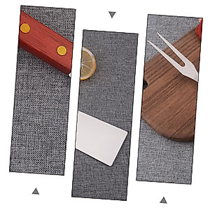 GANAZONO 3 Pcs Three Piece Barbecue Set Stainless Steel BBQ Tools Barbecue Roasting Sticks Grilling Barbeque Food Tongs BBQ Spatula Outdoor Accessories Grill Utensils Fork Wooden Major