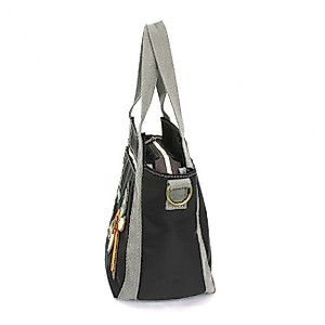 Chala RFID Protected Mini Carryall Nylon Bag with Long Strap/Messenger Bag (Black)