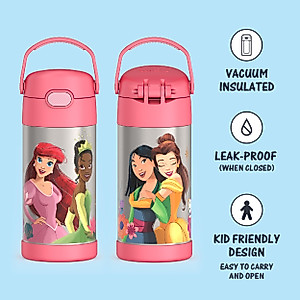 THERMOS FUNTAINER 12 Ounce Stainless Steel Vacuum Insulated Kids Straw Water Bottle Bundle (2 pieces)