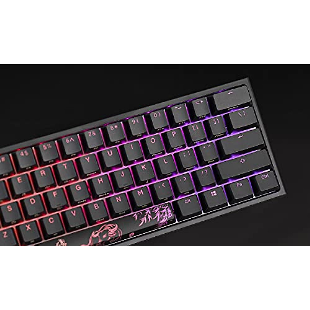 Ducky Blackout One 2 Mini RGB LED 60% Double Shot PBT Keyboard (Cherry MX Silent Red)