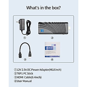Mini PC Stick Intel Celeron N4000 (Up to 2.6GHz) Windows 10 Pro Mini Computer Stick 4GB DDR4 64GB eMMC Micro Desktop Small Form Factor PC Supports 4K HDMI, 2.4G/5G WiFi, Bluetooth 4.2, Auto Power On
