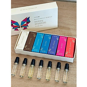 DefineMe Mini Perfume Gift Set, Pack of 7 Scents, Natural Perfume Mists for Women, Petite Discovery Kit Sampler