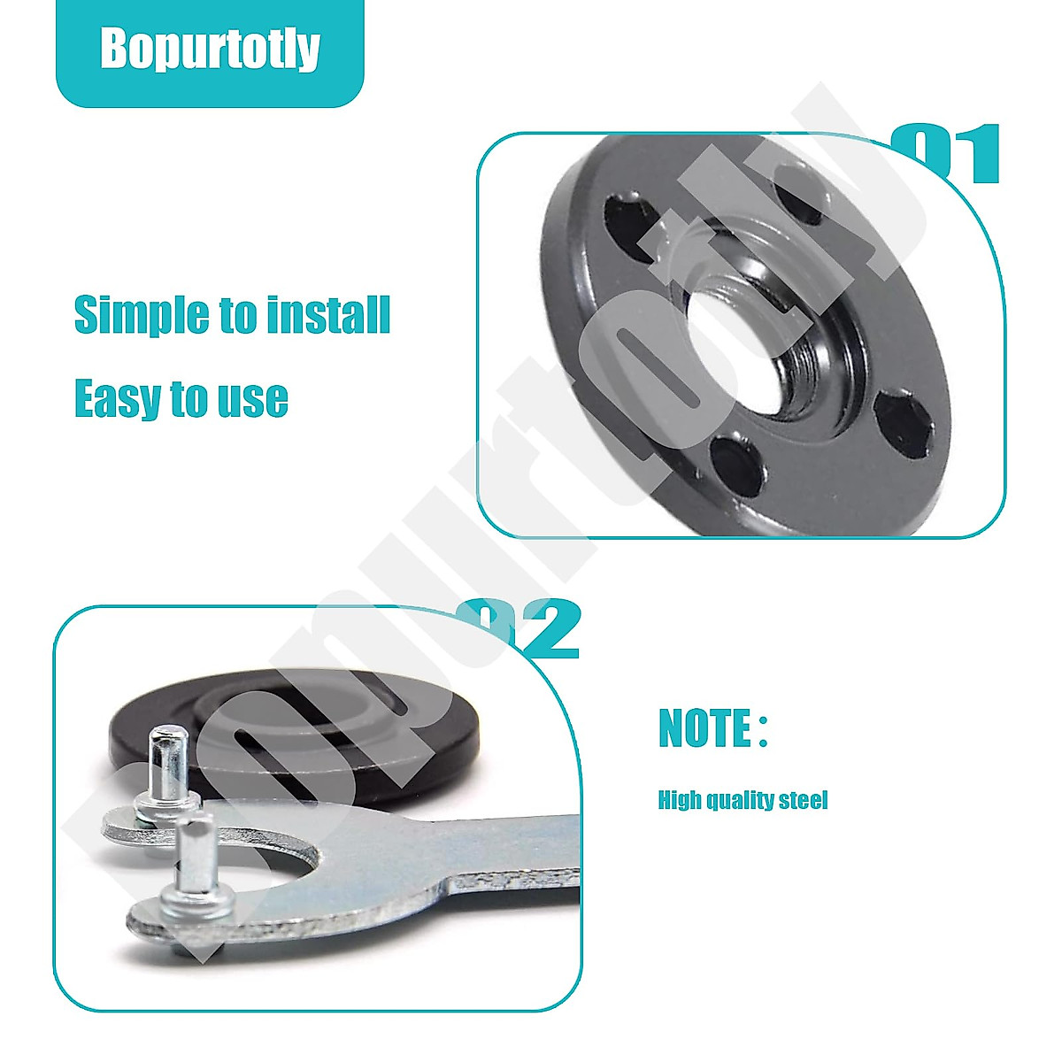 193465-4 Grinder Flange Angle Wrench Spanner Metal Lock Nut Compatible with Milwaukee Makita Bosch Black & Decker Ryobi 4.5" 5" 5/8-11 193465-4