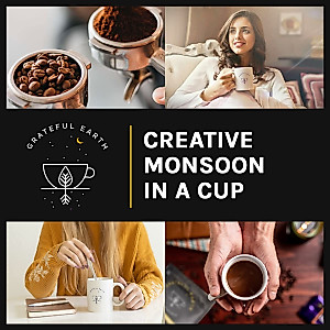 Grateful Earth Super Brain Blend Instant Gourmet Espresso Black Coffee with Nootropics 20 Packets Microground Robusta and Arabica Coffee with Turmeric, Cinnamon, Black Pepper