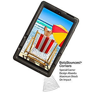 BobjGear Bobj Rugged Tablet Case for Lenovo Tab M8 HD (TB-8505F, TB-8505X) Silicone Fully Washable Kid Friendly (Bold Black)