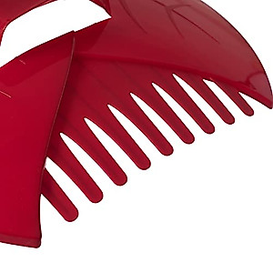Gardenised Decorative Pair of Leaf Scoops, Hand Rakes for Lawn and Garden Cleanup, Red
