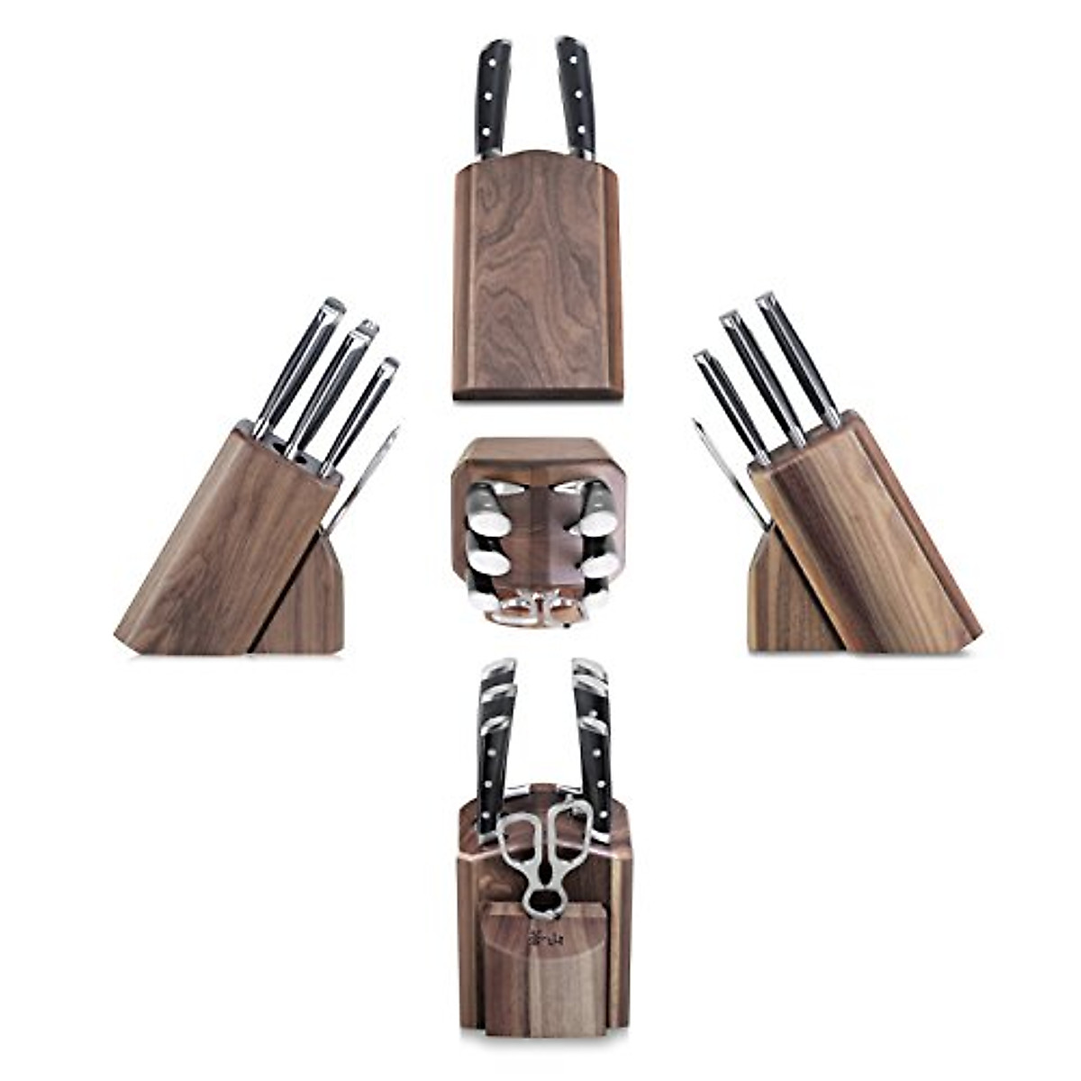 Cangshan TS Series 1020878 Swedish 14C28N Steel Forged 8-Piece Knife Block Set, Walnut