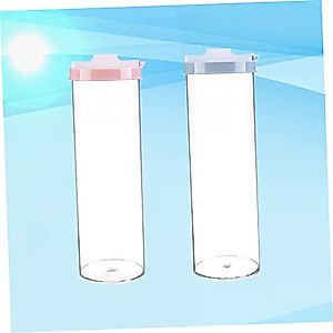 Housoutil 2pcs Italian Pasta Spaghetti Pasta Containers for Pantry Tall Fettucine Pasta Noodles Airtight Pasta Containers Pasta Storage Containers Pasta Storage Tin Round Dry Food