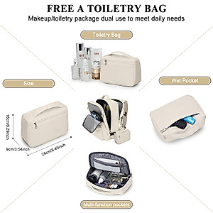 winspansy Carry on Backpack,Travel Backpack for Women Men Airline Approved Personal Item Size Hiking Gym Backpack Weekender Casual Daypack Backpack Bag with Shoe Compartment, Taro Purple