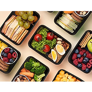 GLCSC [20 Pack 32oz Meal Prep Containers Lids, Bento Box, Plastic Food Storage Containers, BPA Free, Stackable, Microwave, Dishwasher & Freezer Safe