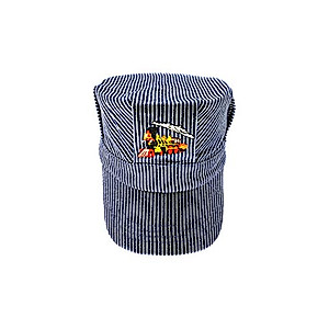 Adult Train Engineer Railroad Hat The Real Deal Men's Red Steam Engine Engineer Hat I Trains