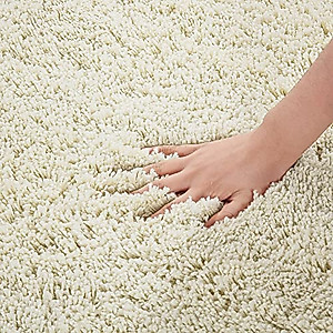 HOMBYS Shag Area Rug 8'x10' for Living Room Bedroom, Solid Plush Non-Shedding Rugs for Dining Room Entryway, Thick Soft Mordern Rectangular Carpet Home Decoration