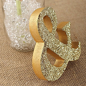 Mr and Mrs Signs Wedding Table Decorations, Wooden Freestanding Letters for Photo Props, Rustic Wedding Decoration, Anniversary Wedding Shower Gift (Golden)